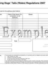 Docking of working dogs’ tails: control sheet | GOV.WALES